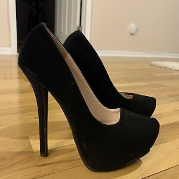 Qupid | Shoes | Qupid Black High Platform Heels I 6 | Poshmark
